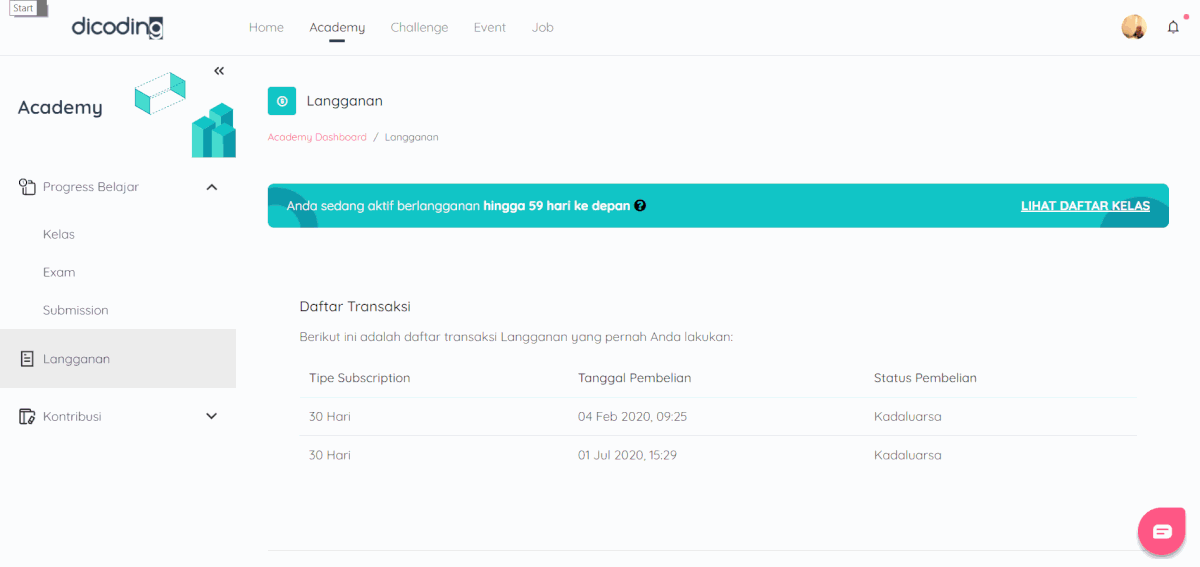 Bagaimana Cara Memasukkan Token Academy? – Dicoding's Help | Dicoding's ...