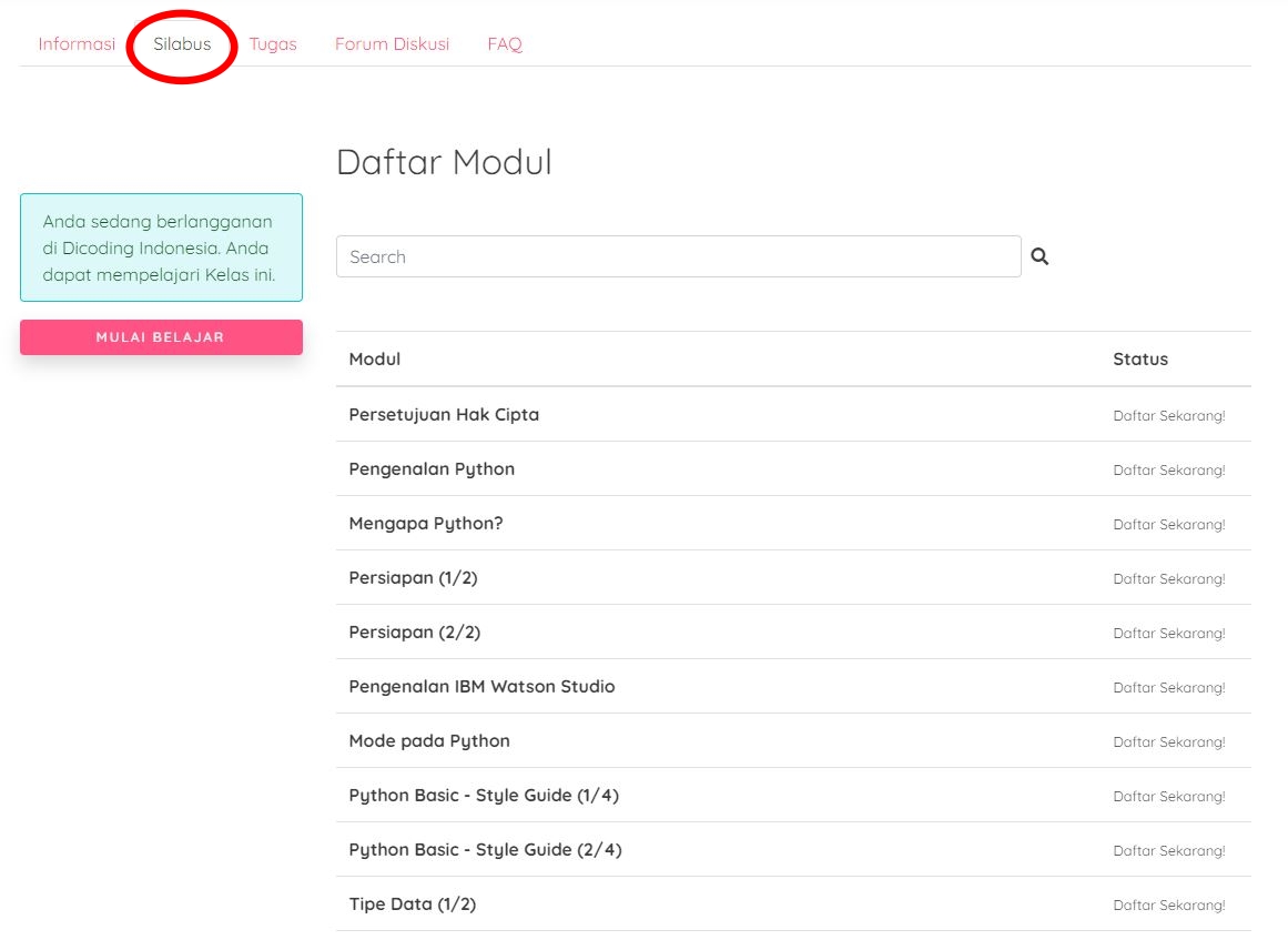Cara Melihat Kelas-Kelas Dicoding – Dicoding's Help | Dicoding's Help