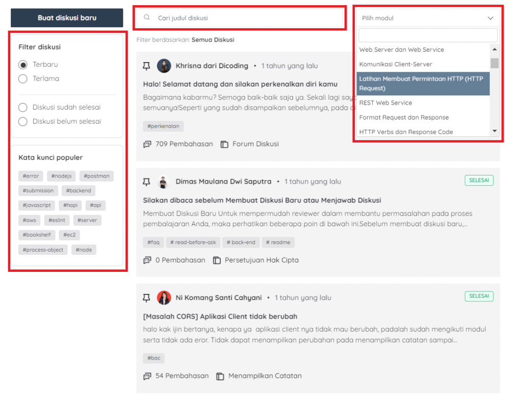 Aturan Membuat Pertanyaan di Forum Diskusi Kelas – Dicoding's Help | Dicoding's Help
