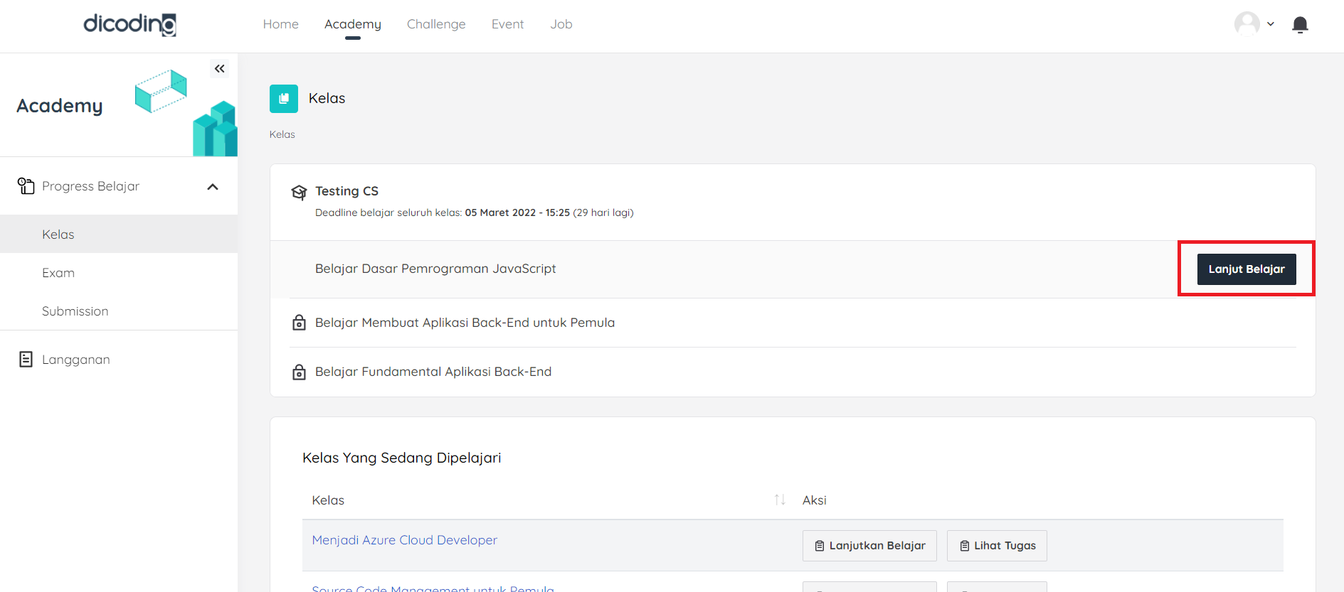 Bagaimana cara memasukkan token multi-course? – Dicoding's Help ...